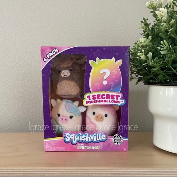 Squishmallows | Toys | Squishmallow Squishville Udderly Sweet Squad ...